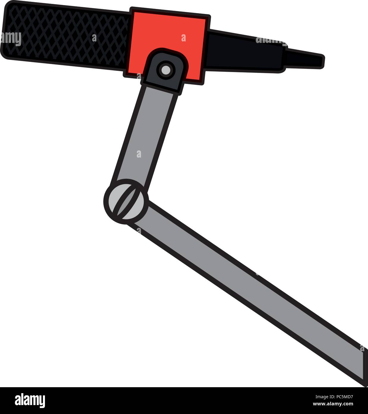 color microphone voice equipment technology style Stock Vector Image ...