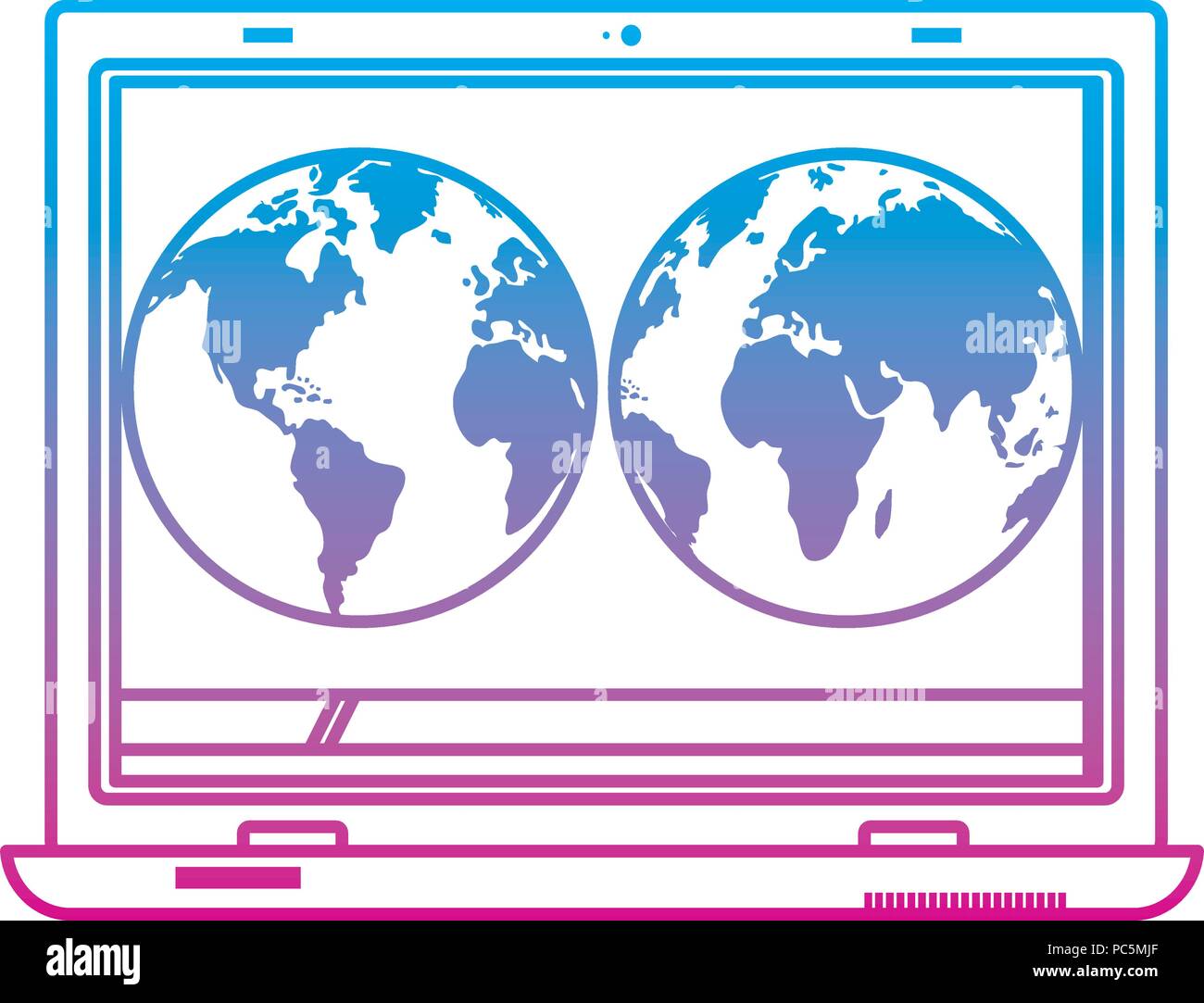 degraded line electronic laptop screen service technology Stock Vector ...