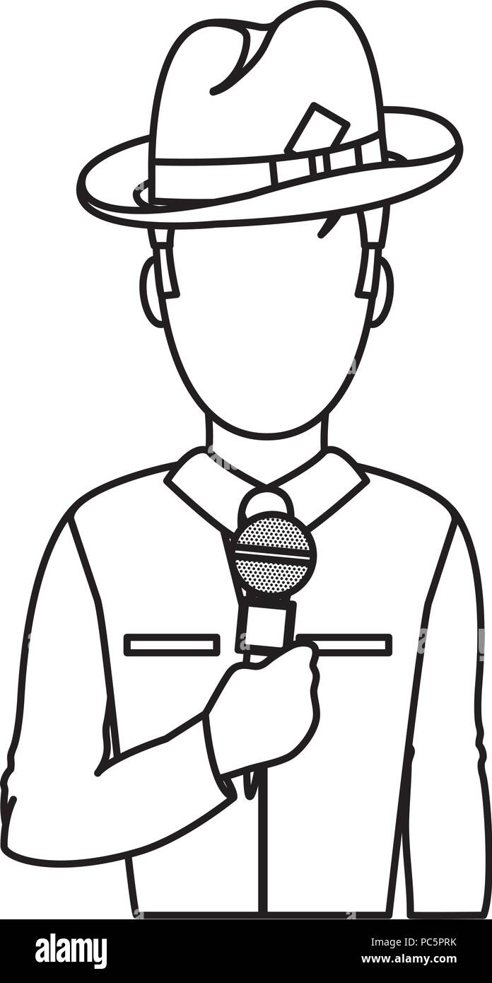 Hat journalist press Stock Vector Images - Alamy