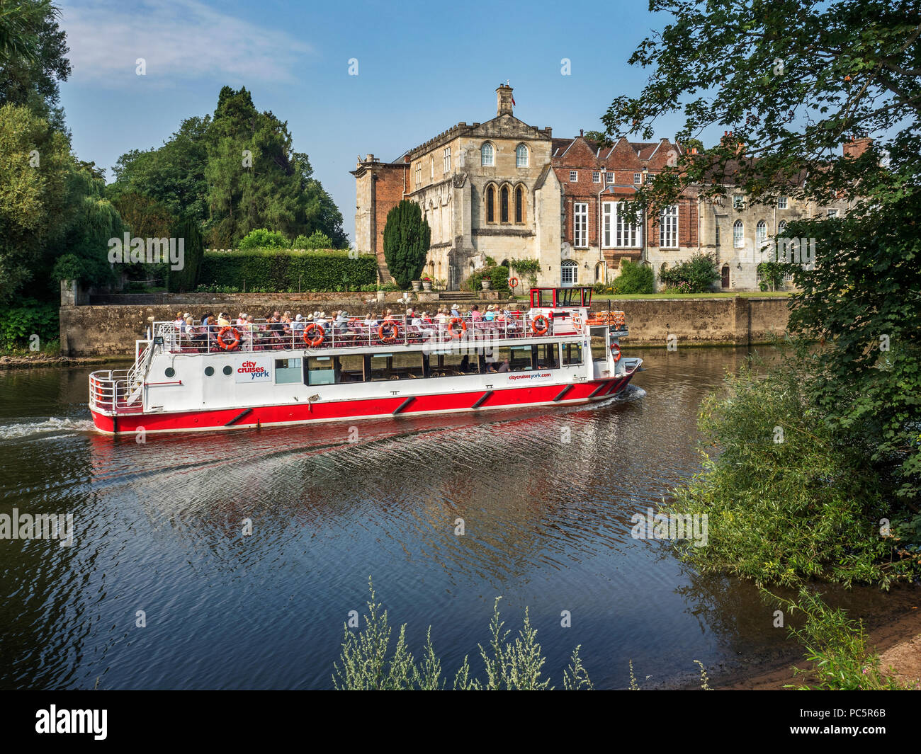 City cruise boat at Bishopthorpe Palace residence of the Archbishop of ...