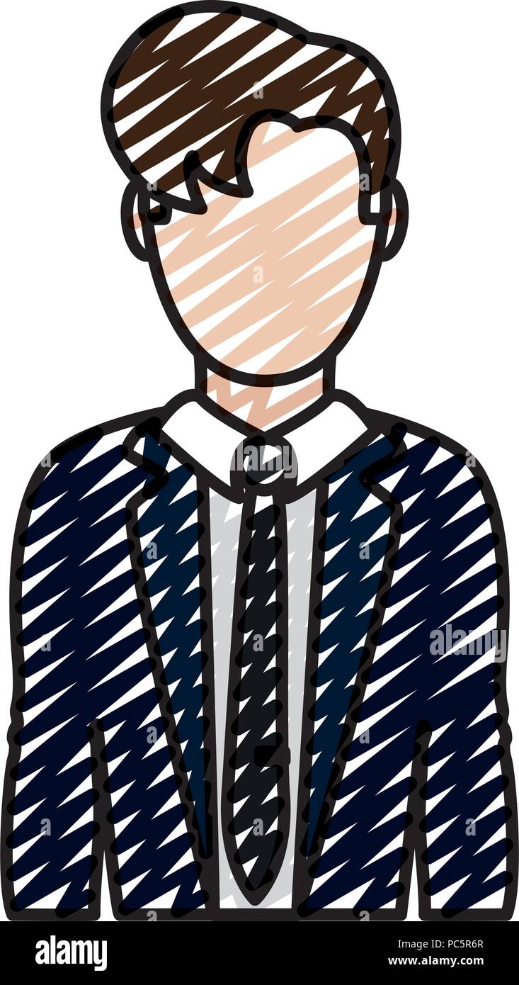 doodle cute man with elegant clothes design Stock Vector Image & Art ...