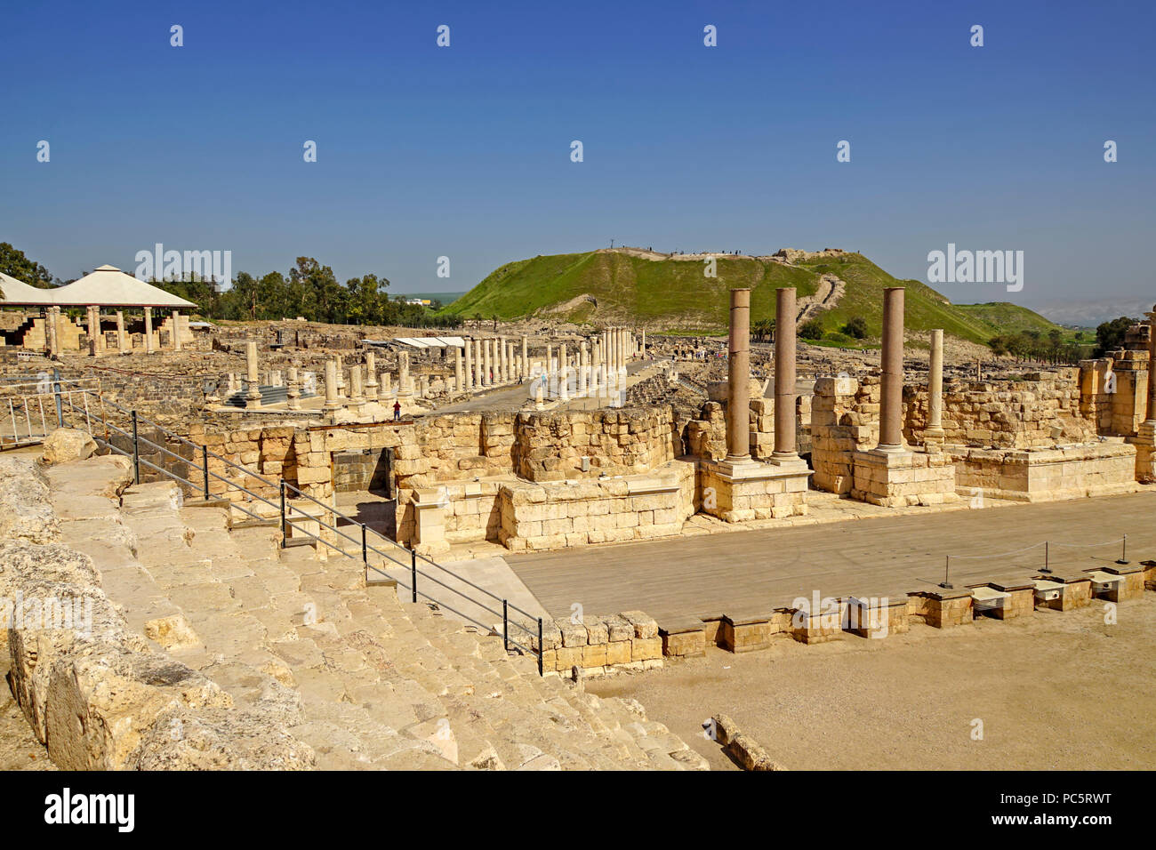 Israel, Bet Shean Roman theatre the scaenae frons an elaborate backdrop ...