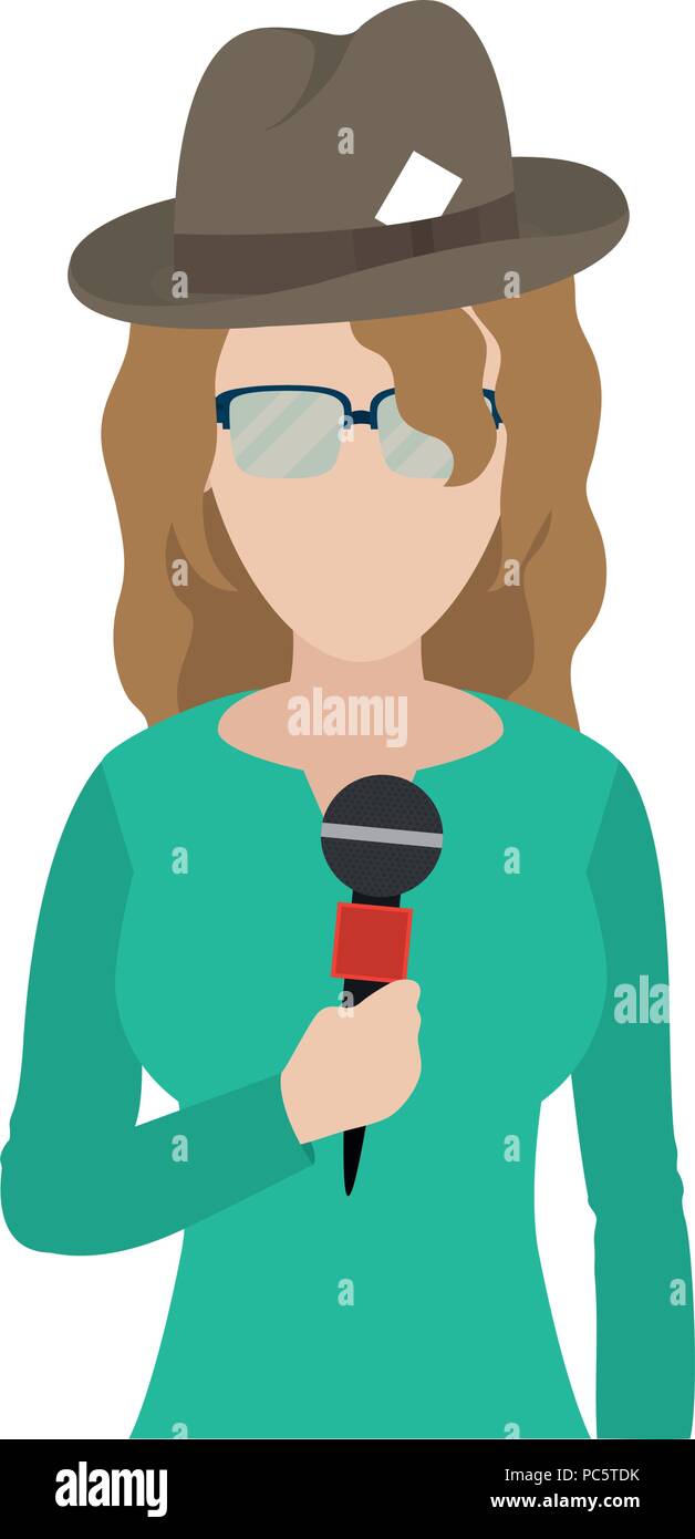 Hat and microphone Stock Vector Images - Alamy