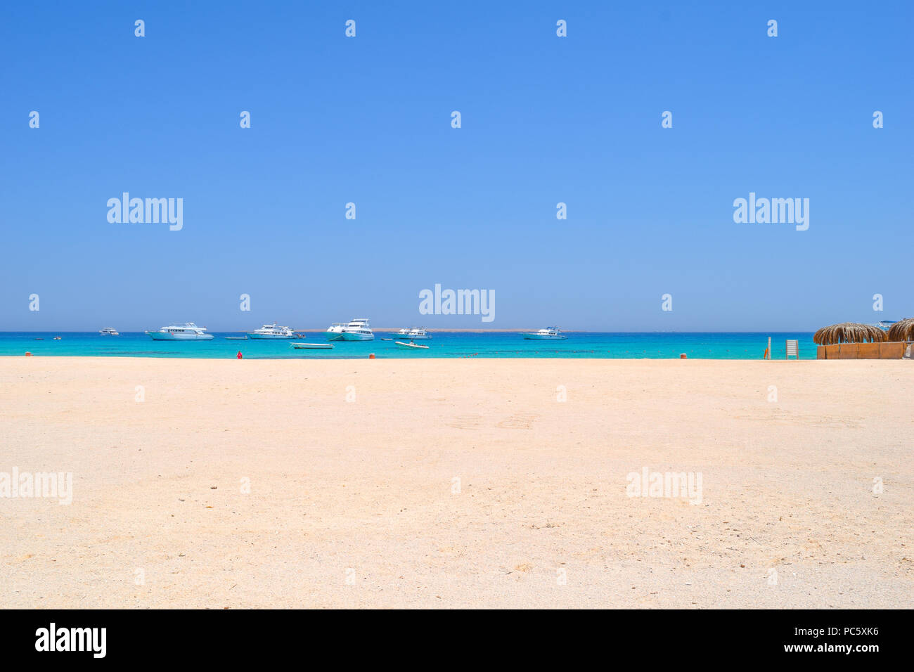 Mahmya island at Red Sea in Egypt, idyllic beach of Mahmya island with ...