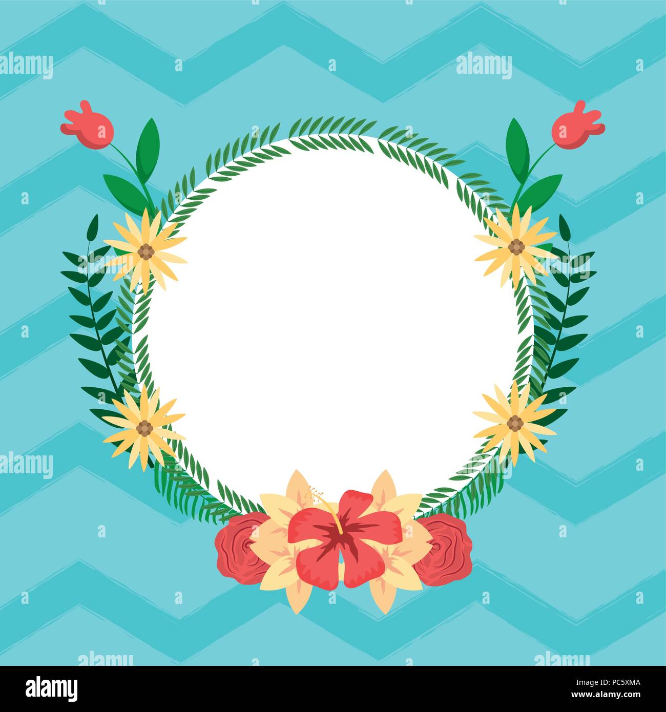 Summer round frame cartoons Stock Vector Image & Art - Alamy