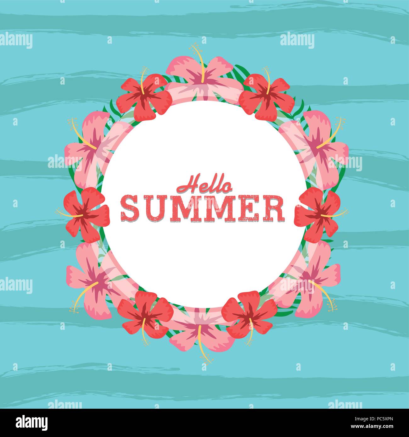 Hello summer card Stock Vector Image & Art - Alamy