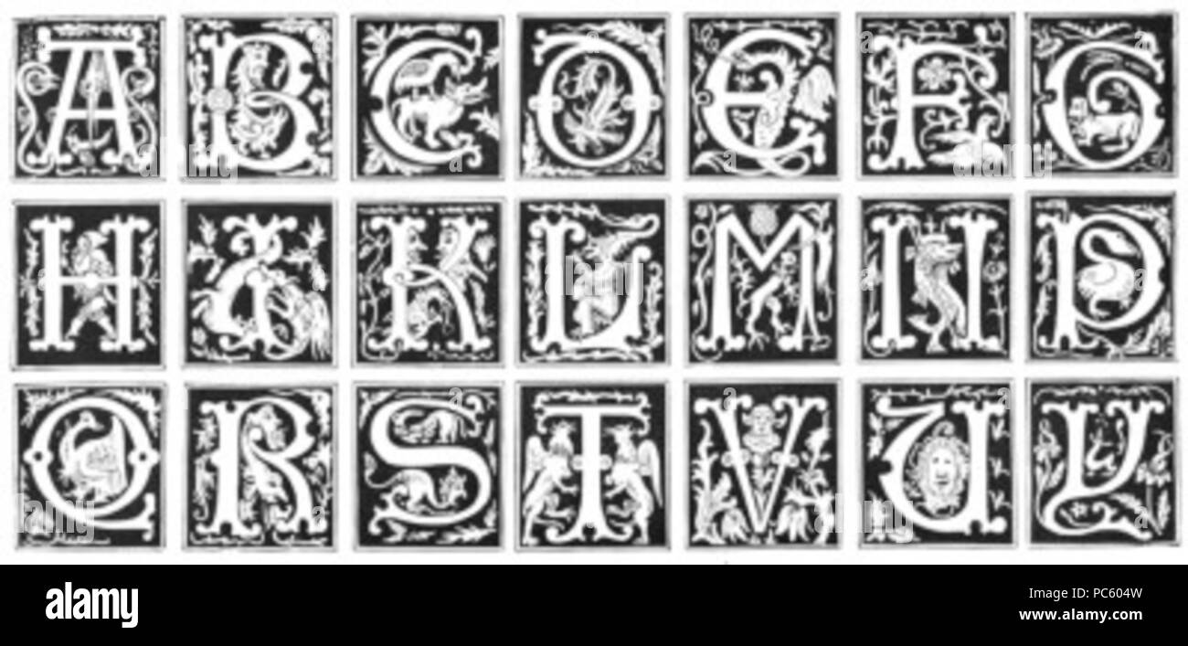 20 Collection of 16th Century Block Letters Stock Photo - Alamy