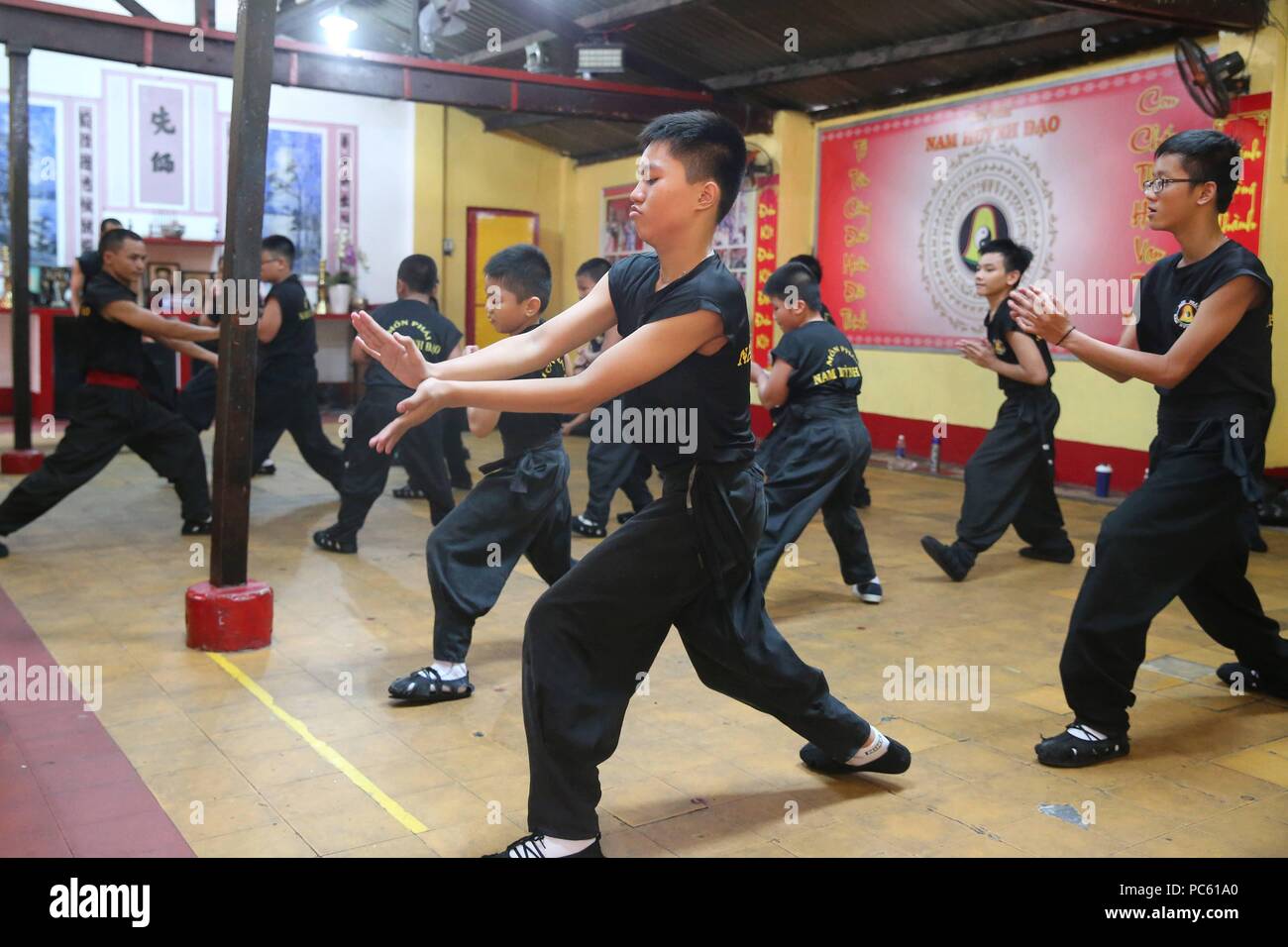 Boys Practicing Martial Arts High Resolution Stock Photography and ...