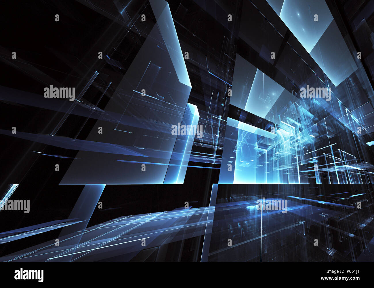 Abstract technology 3D illustration Stock Photo - Alamy