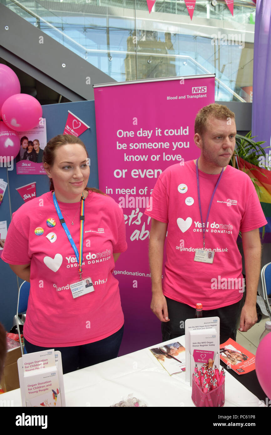Norwich Pride, 28 July 2018 UK - NHS blood transplant & organ donation ...