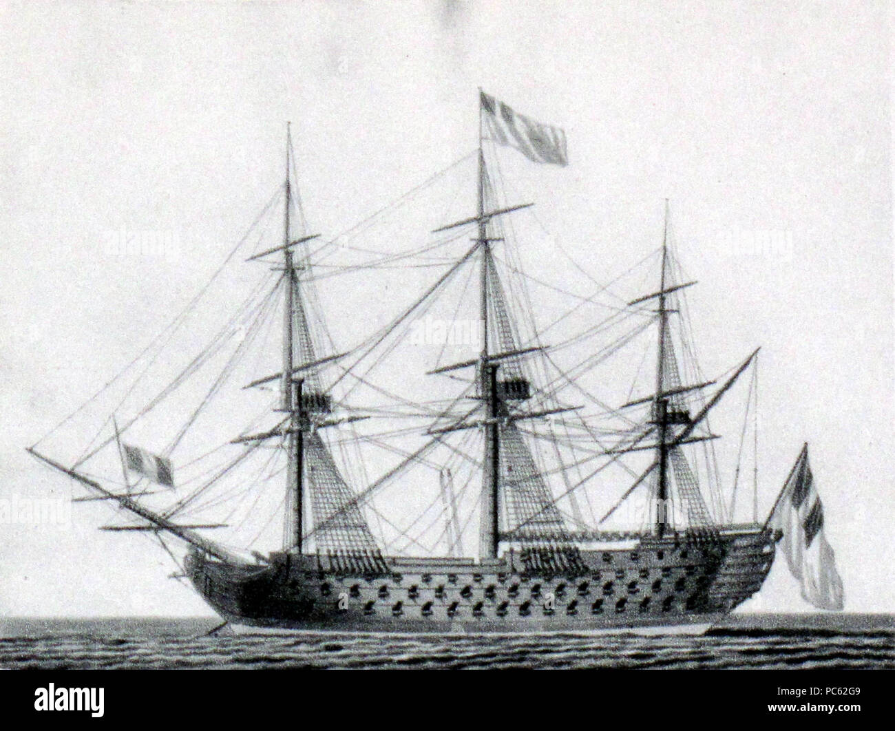 Warship three sailing ships hi-res stock photography and images - Alamy