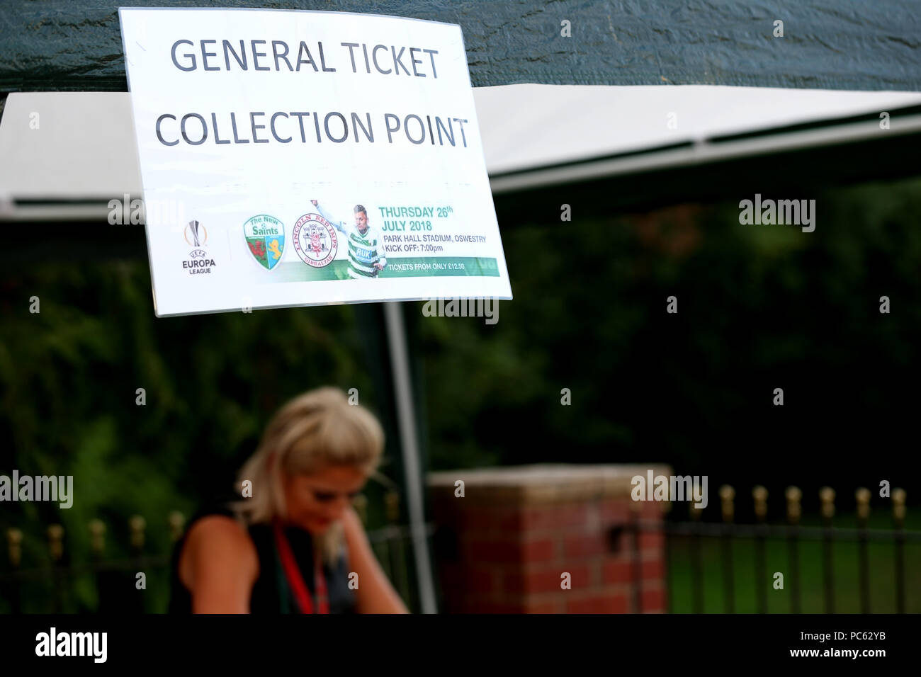 A detail view of the 'General Ticket Collection Point' sign Stock Photo ...