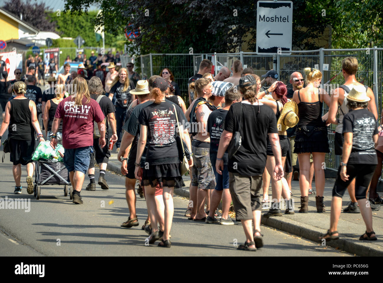 Wacken, Germany. 31st July, 2018. Festival visitors of the Wacken Open ...
