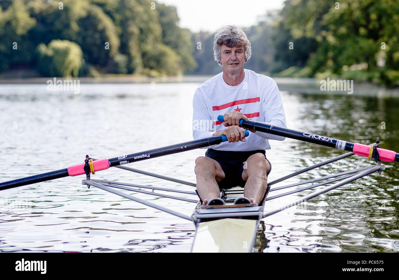 25 July 2018, Germany, Luebeck: The five-time rowing world champion ...
