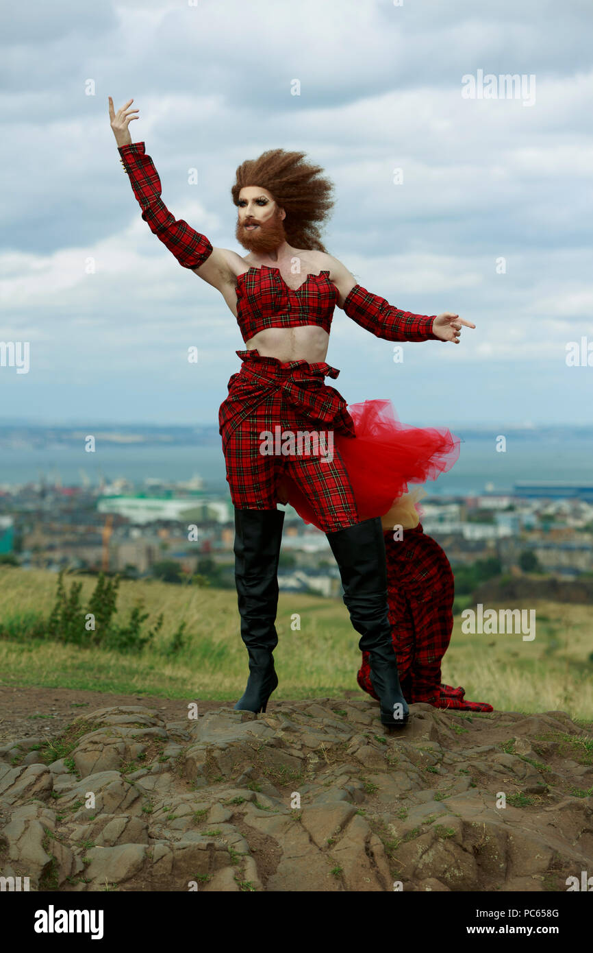 Edinburgh, Scotland. UK. 31 July 2018. Press call Gingzilla as a part ...