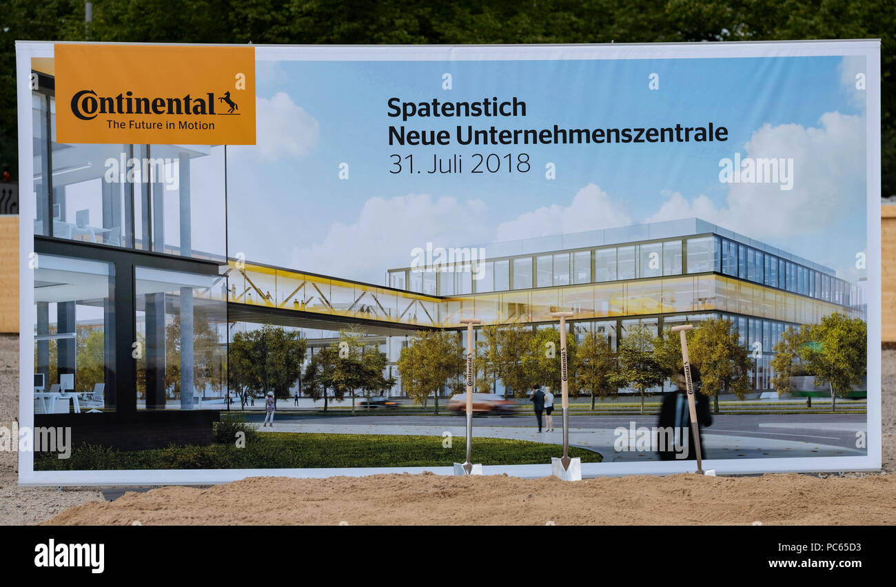 Hanover, Germany. 31st July, 2018. Three spades are prepared for the ...