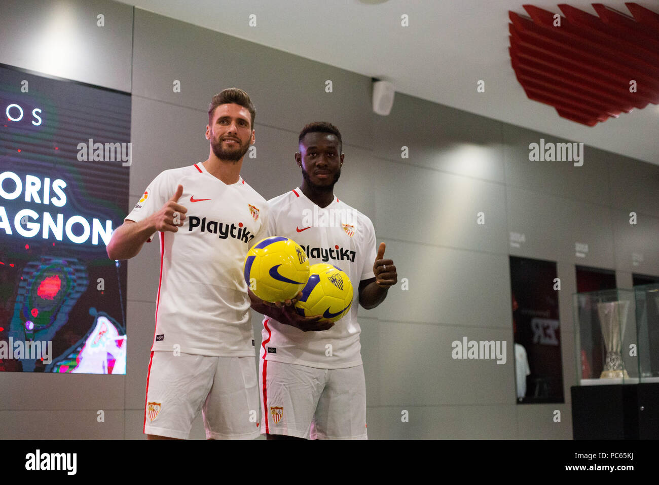 Sevilla, Spain. 31st July 2018. Sevilla FC has presented this new ...