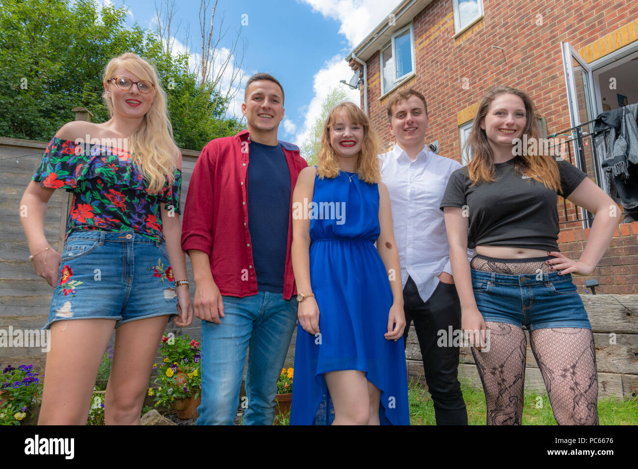 Honiton, UK. 31th July 2018. On the set of drama/sitcom "Moving In ...