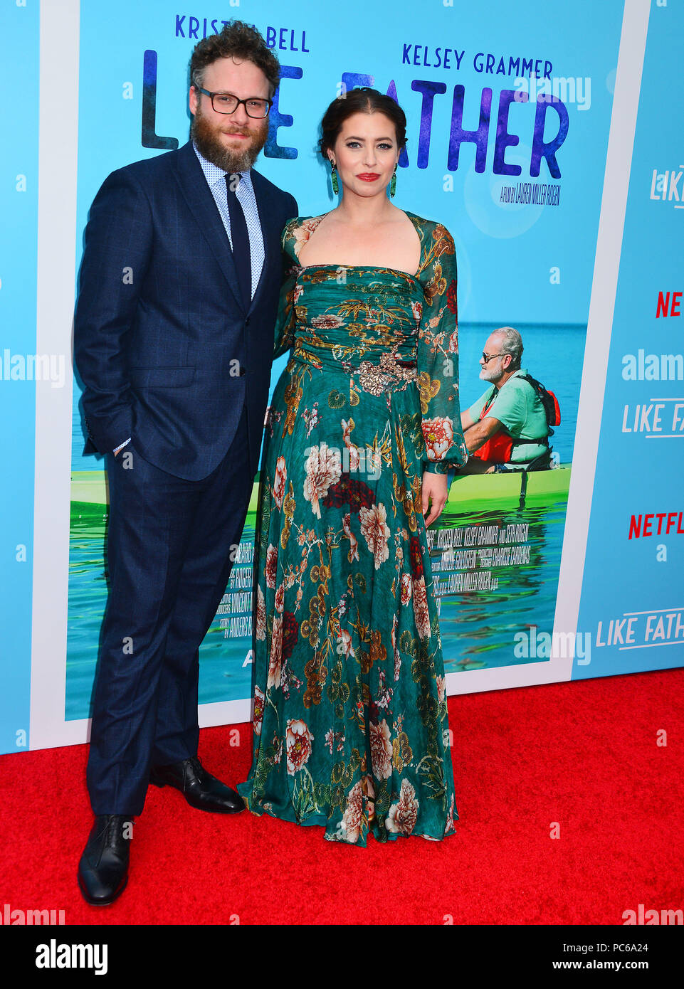 Los Angeles, USA. 31st July 2018. Seth Rogen and wife Lauren Miller ...