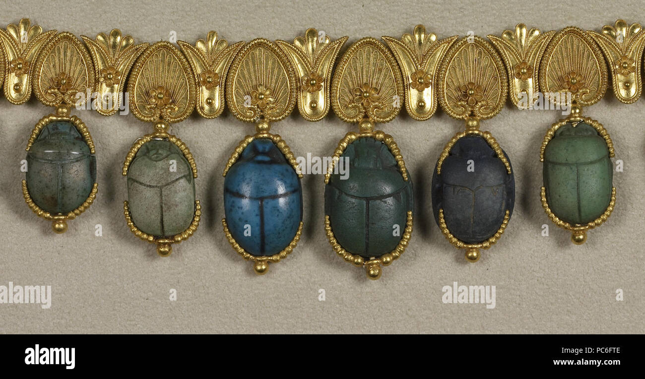 Giacinto Melillo (?) (Italian, 1846-1915). 'Egyptian-Style Necklace ...