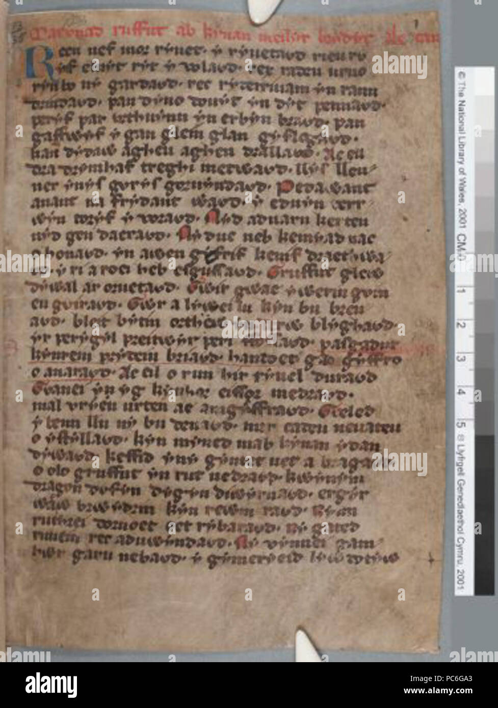 Welsh manuscript hi-res stock photography and images - Alamy