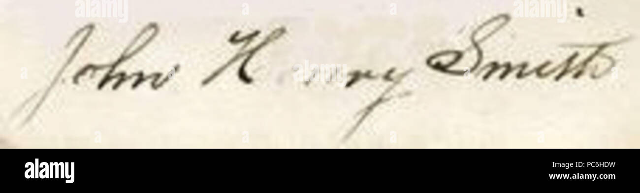 50 John Henry Smith signature Stock Photo - Alamy