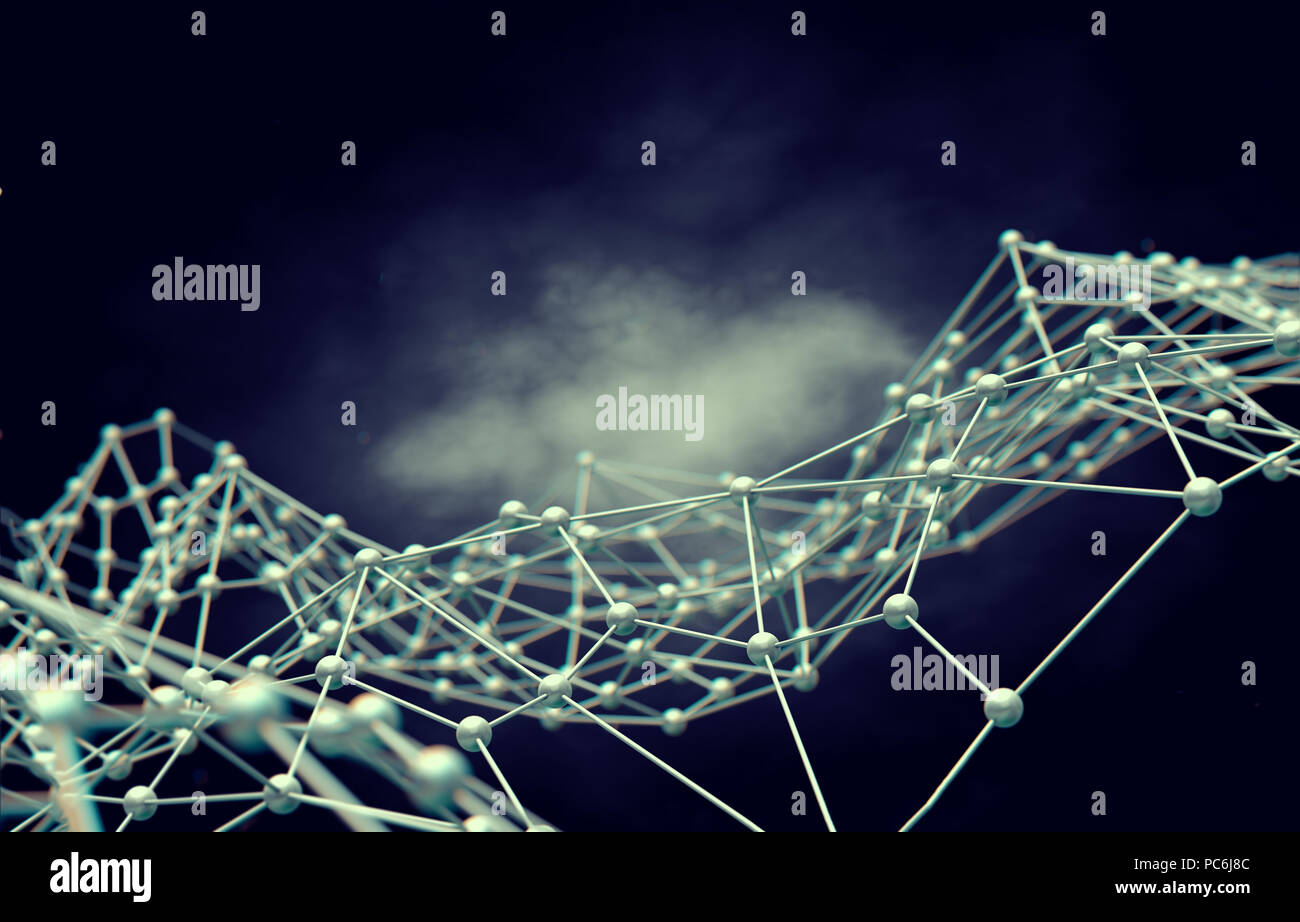 Partner and teamwork business concept with ball structure and mesh or ...