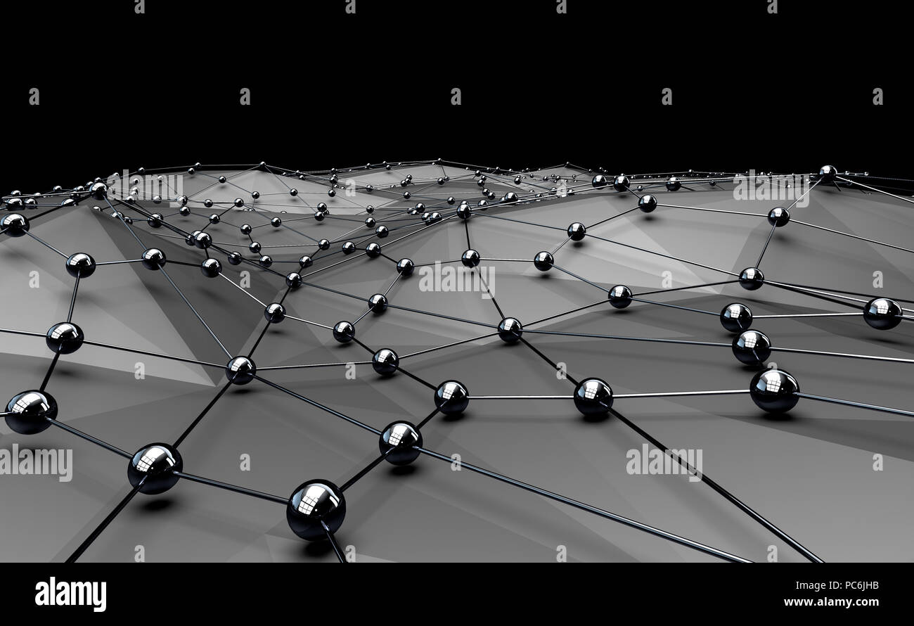 Partner and teamwork business concept with ball structure and mesh or ...