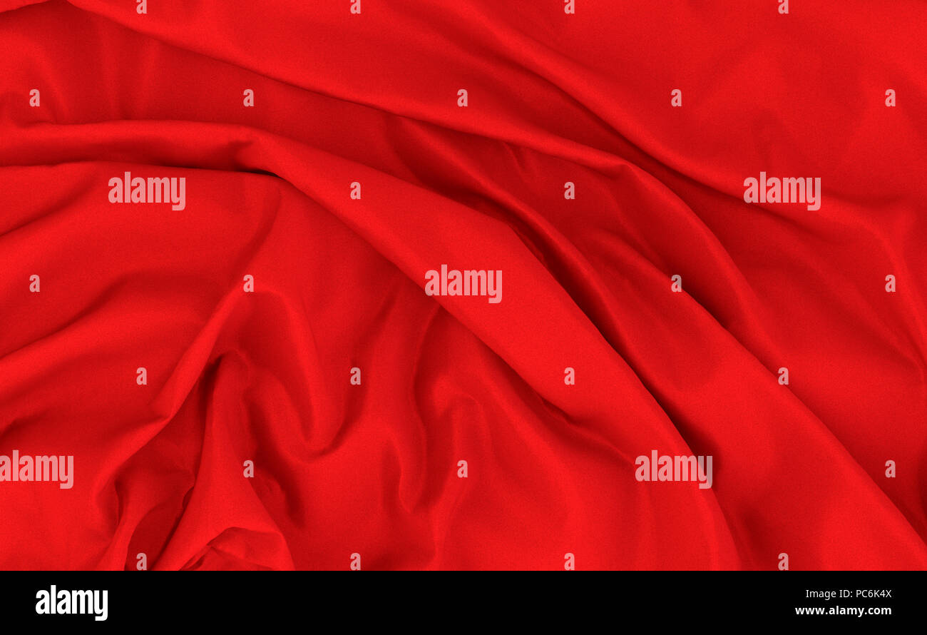 Red fabric and textile background.3d illustration. Fashion textile ...