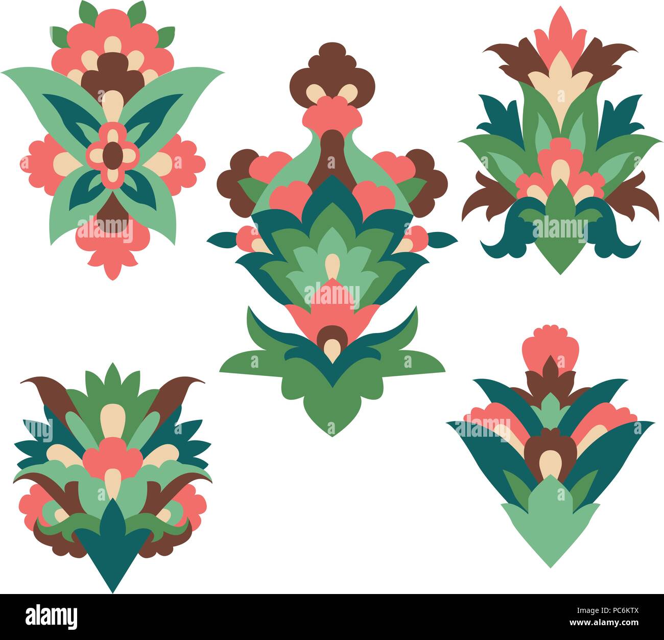 Floral Abstract Ornaments Stock Vector Image & Art - Alamy