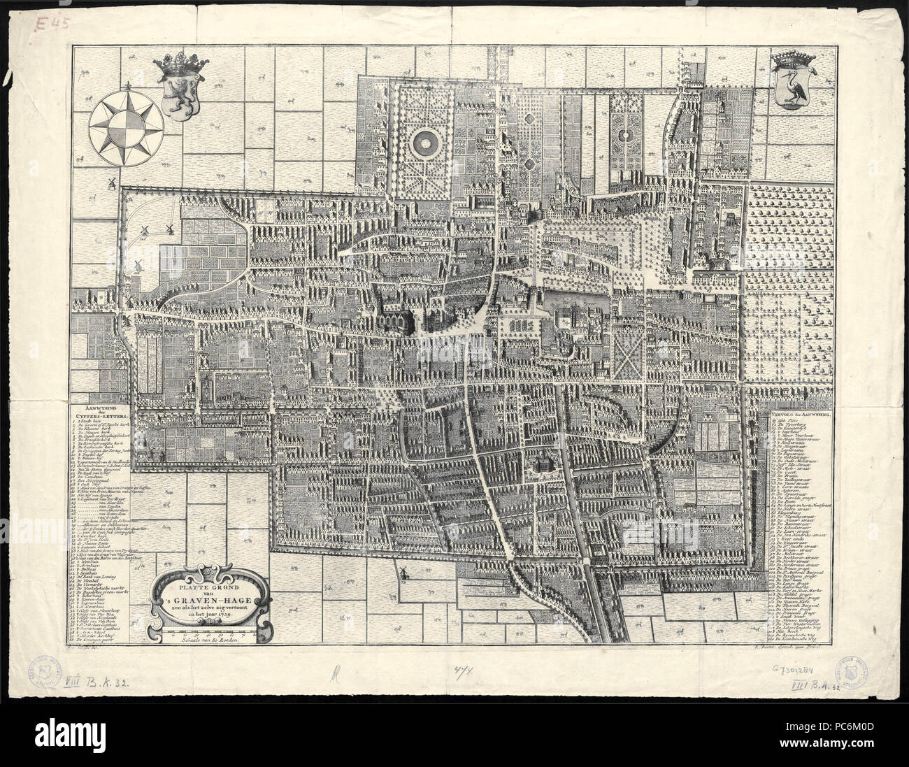 72 Platte Grond van 's Graven-hage zoo als het zelve zig vertoont in ...