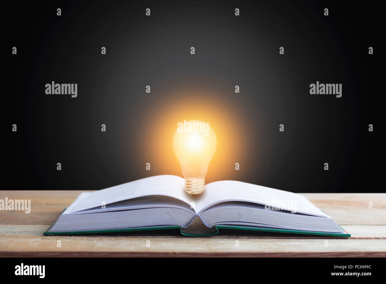 Knowledge ,successful idea and education concept, book opening with ...