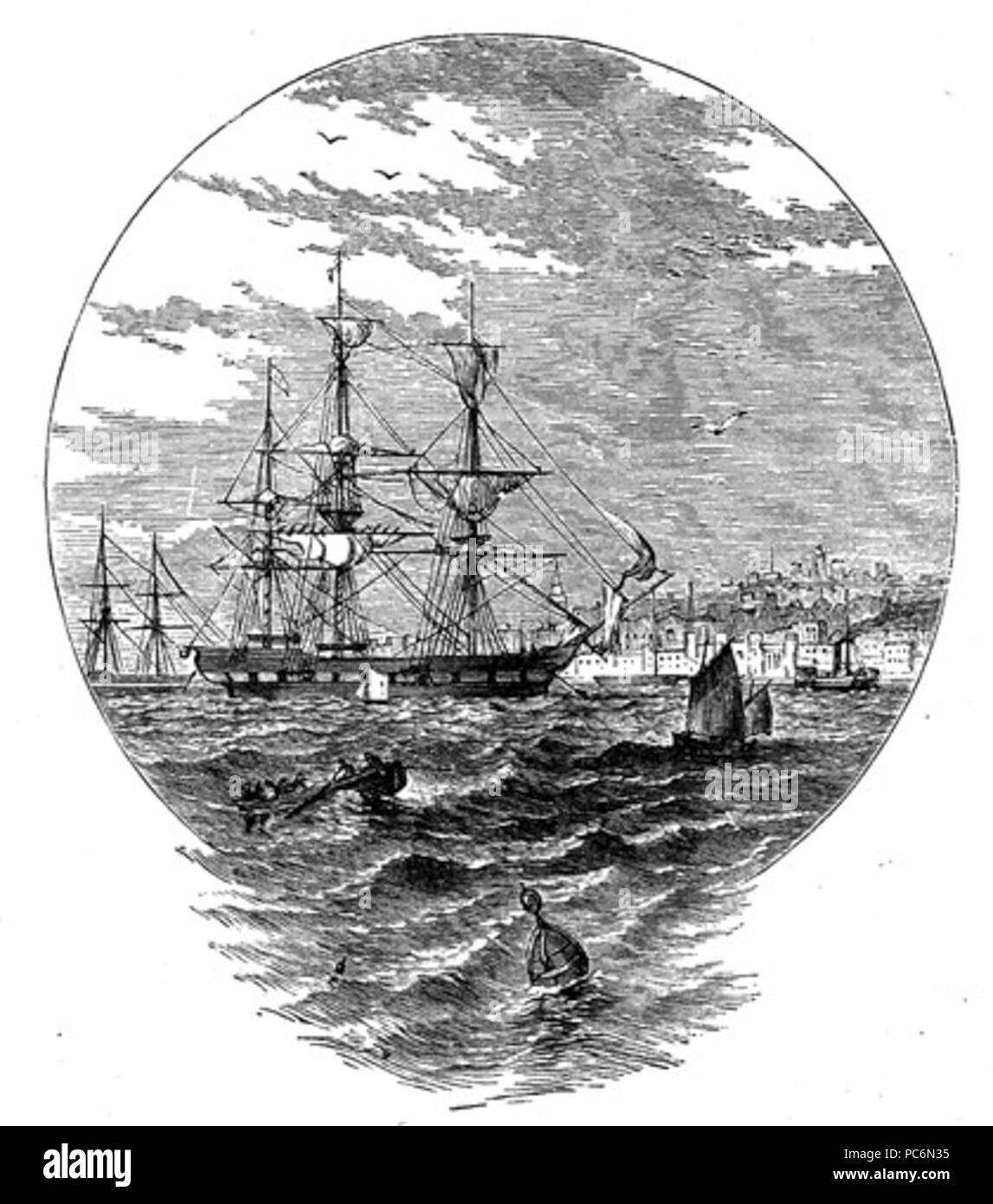 Tall masted sailing Black and White Stock Photos & Images - Alamy