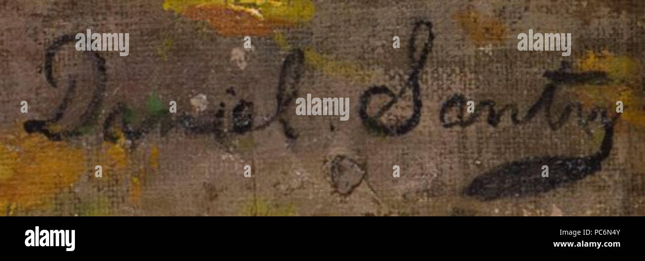 79 Signature of American painter Daniel Santry Stock Photo - Alamy