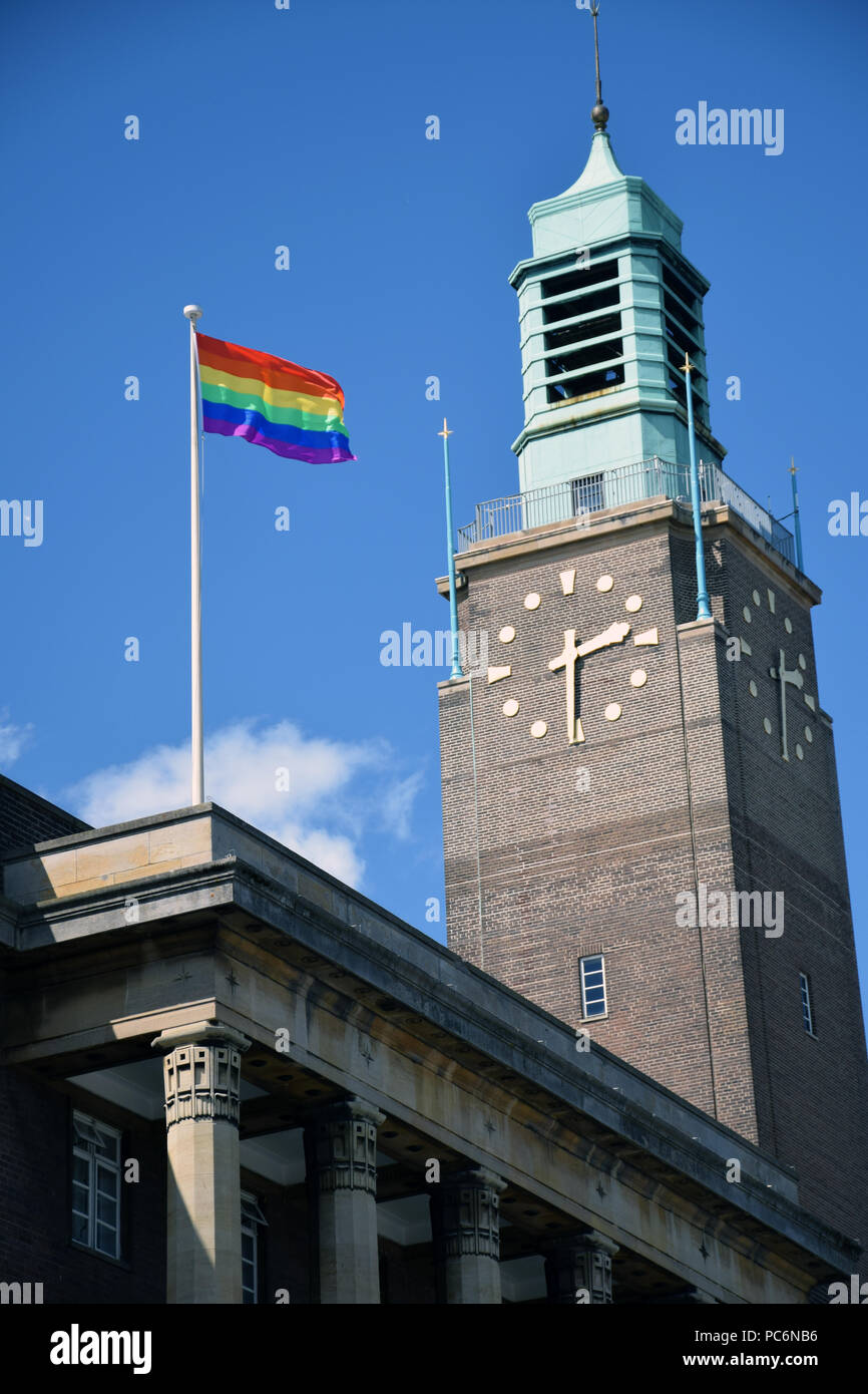 Uk rainbow flag hi-res stock photography and images - Alamy