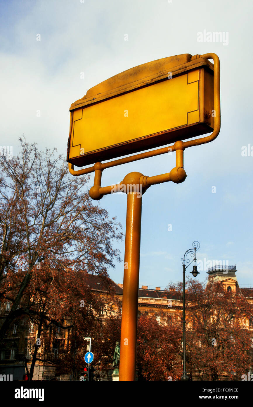Street signs in Budapest, Hungary Stock Photo - Alamy