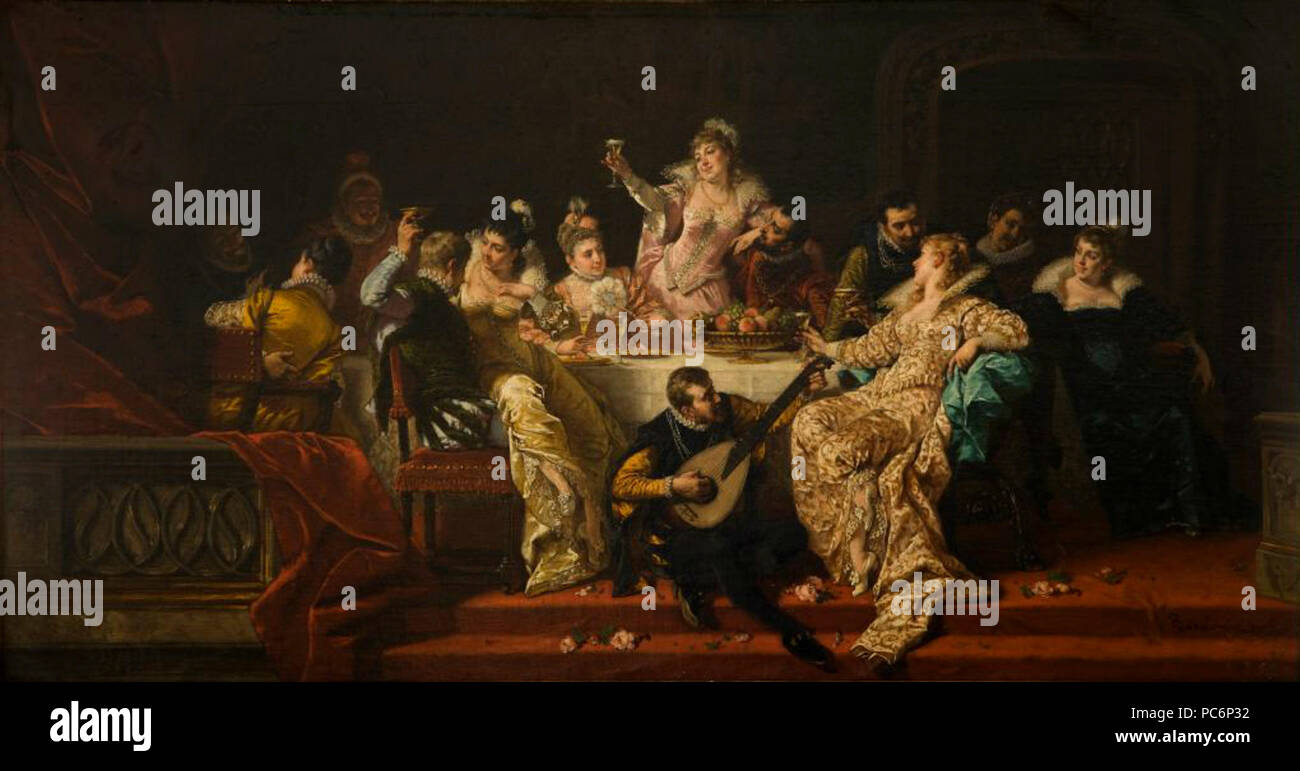 Renaissance painting banquet hi-res stock photography and images - Alamy