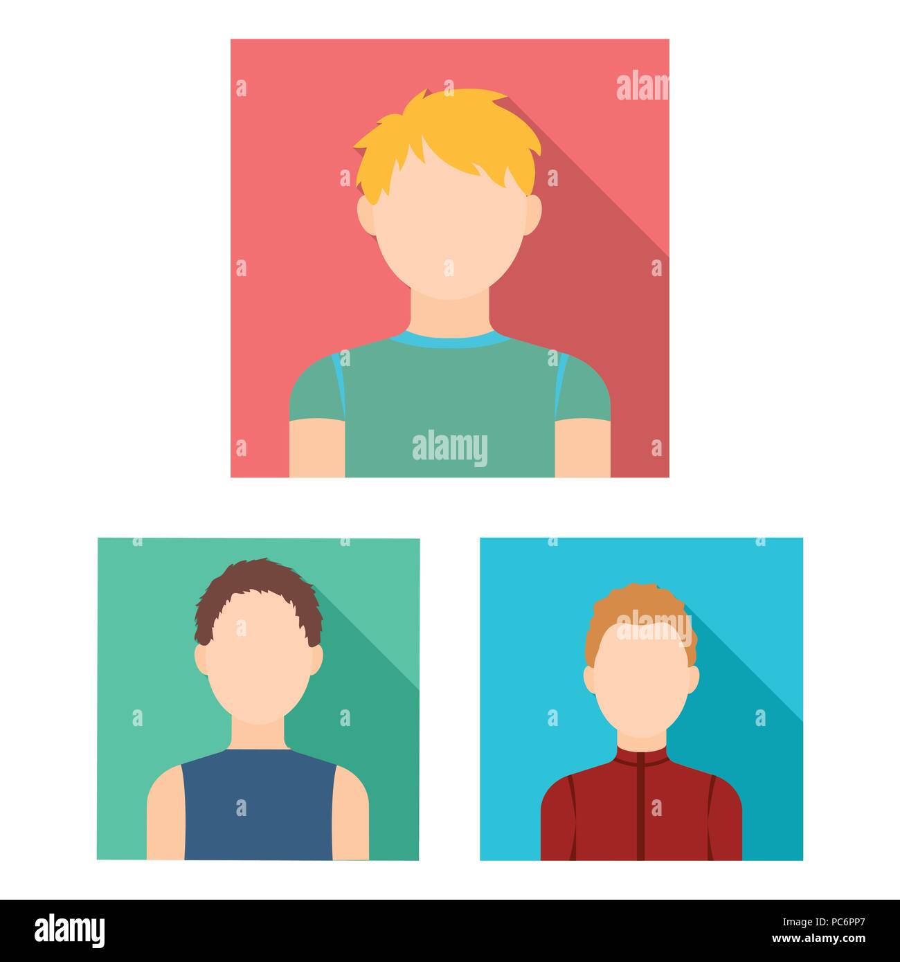 Avatar and face flat icons in set collection for design. A person ...
