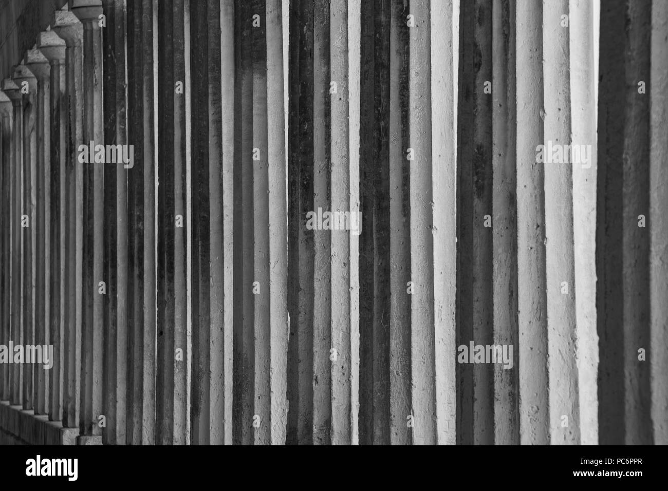 Pillars outside the Palace of St. Michael and St. George in Corfu City ...