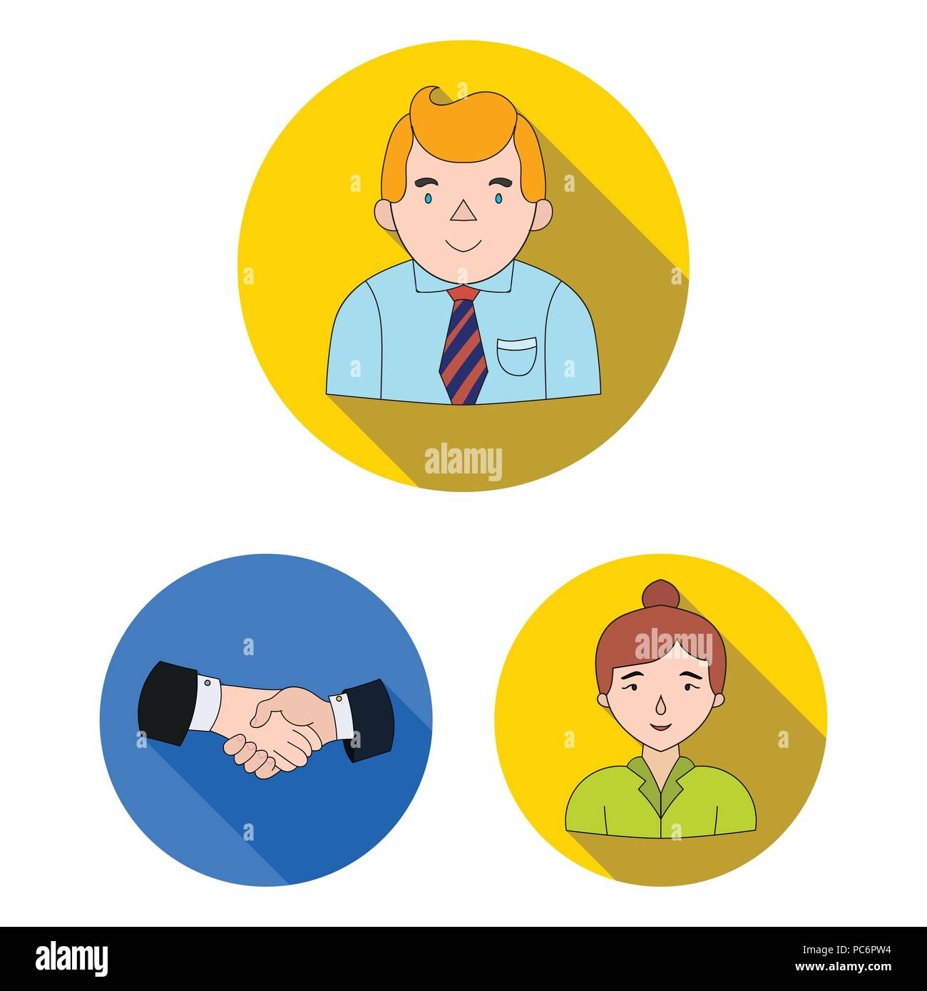 Business Conference And Negotiations flat icons in set collection for ...
