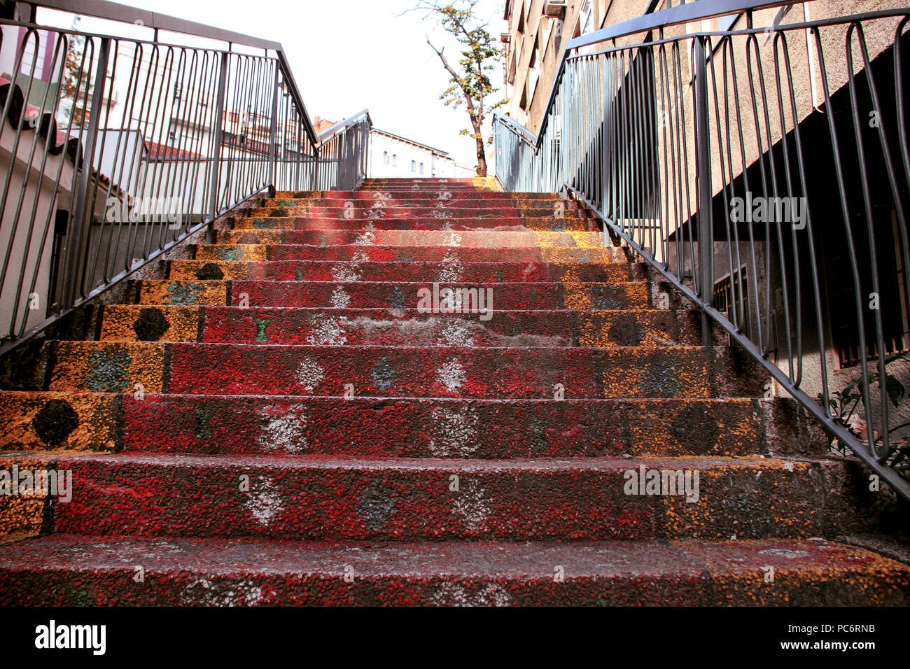 Street urban stairs background and texture Stock Photo - Alamy