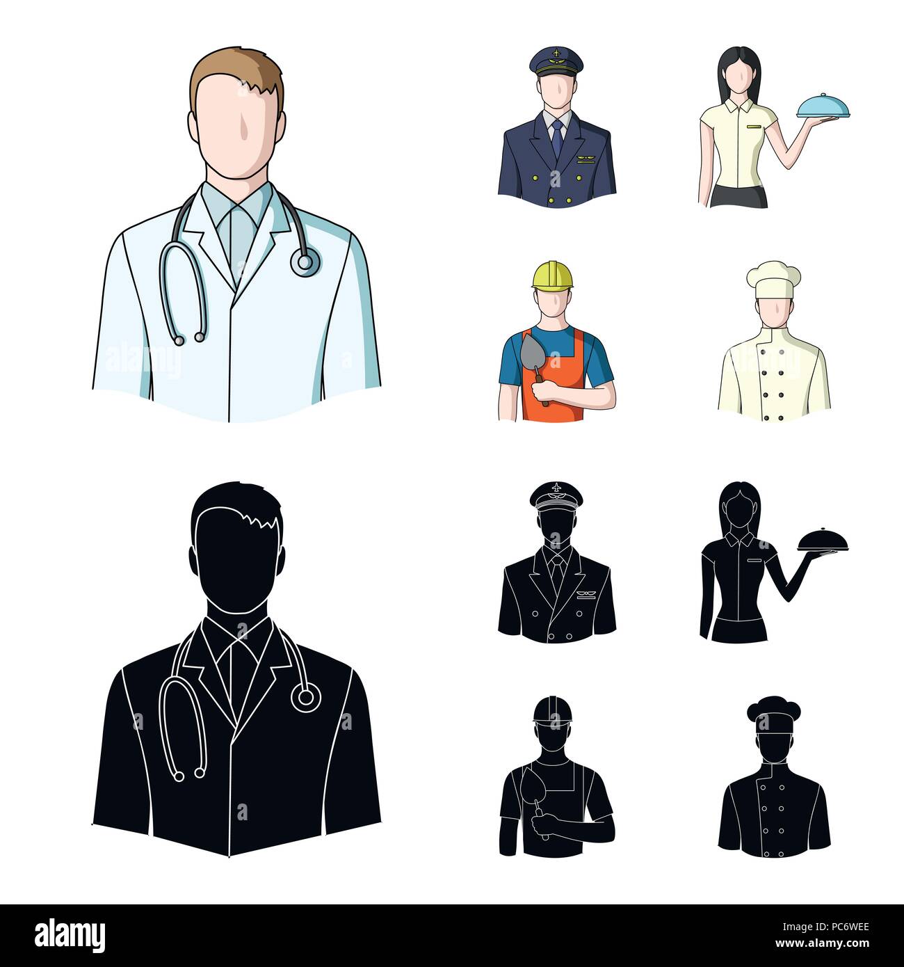 The doctor, the pilot, the waitress, the builder, the mason.Profession ...