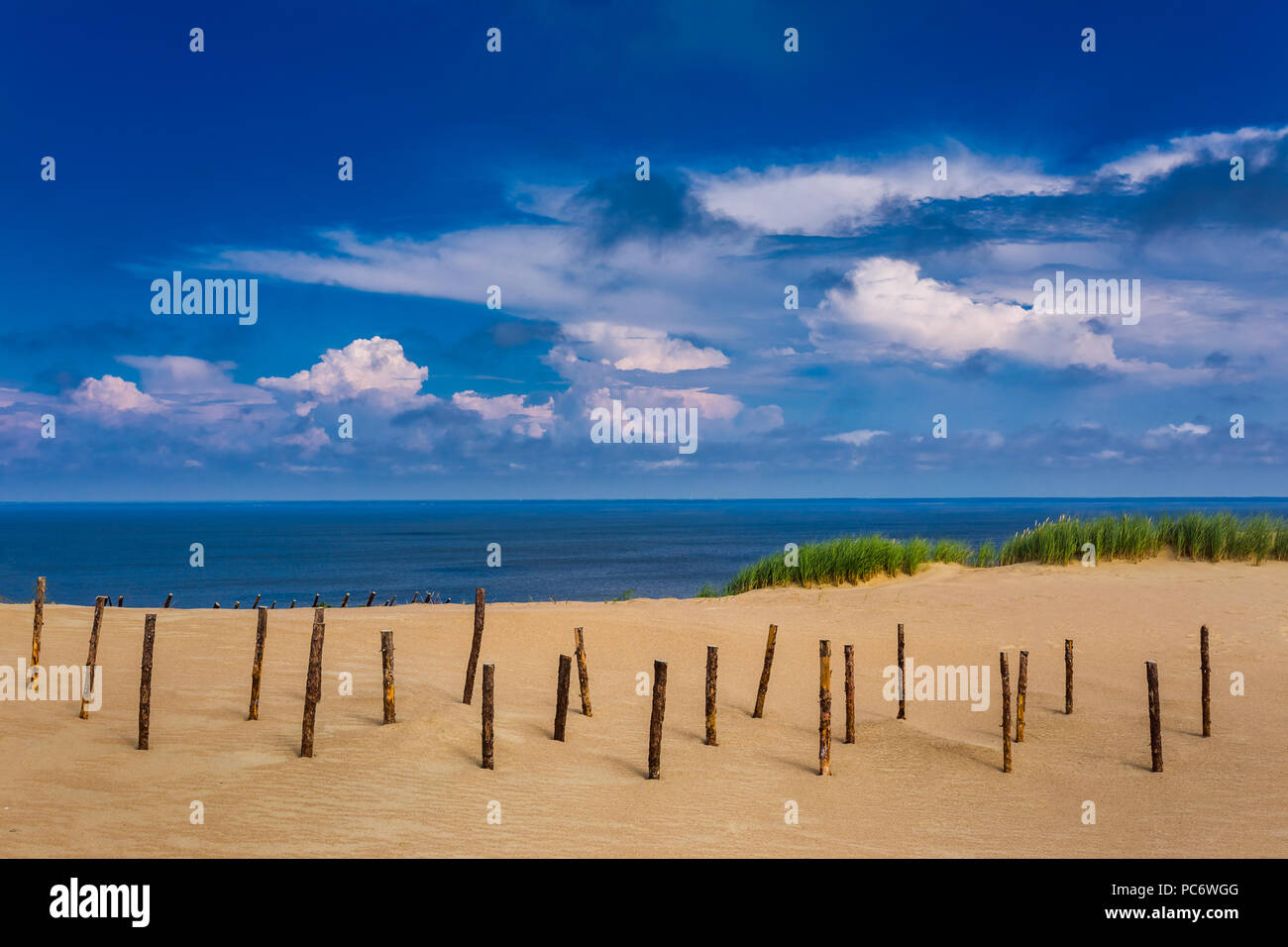 Baltic Dunes. Unesco heritage. Nida is located on the Curonian Spit ...