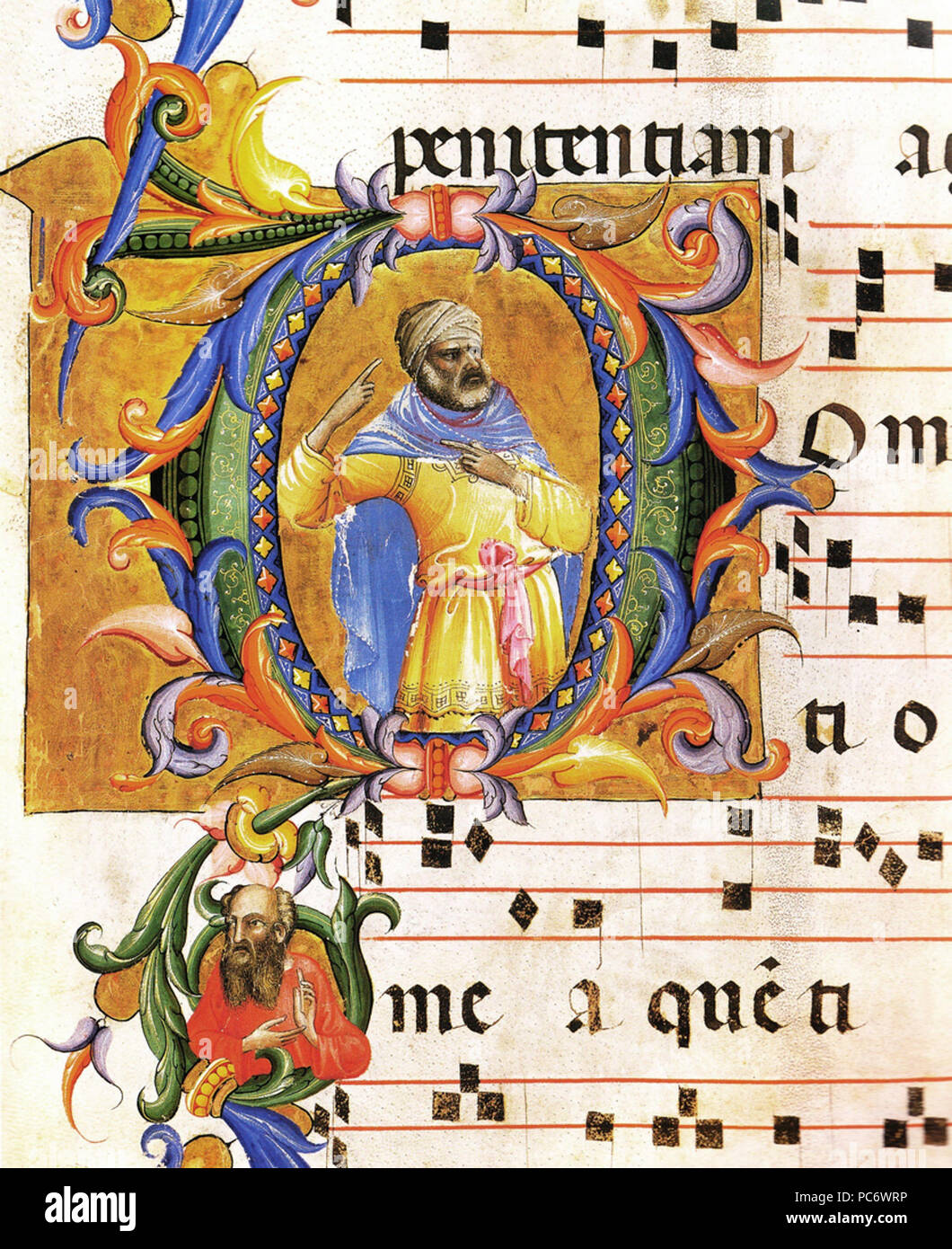 376 Lorenzo Monaco, Capolettera D, 1420-1423, Graduale H, Corale H 74 ...