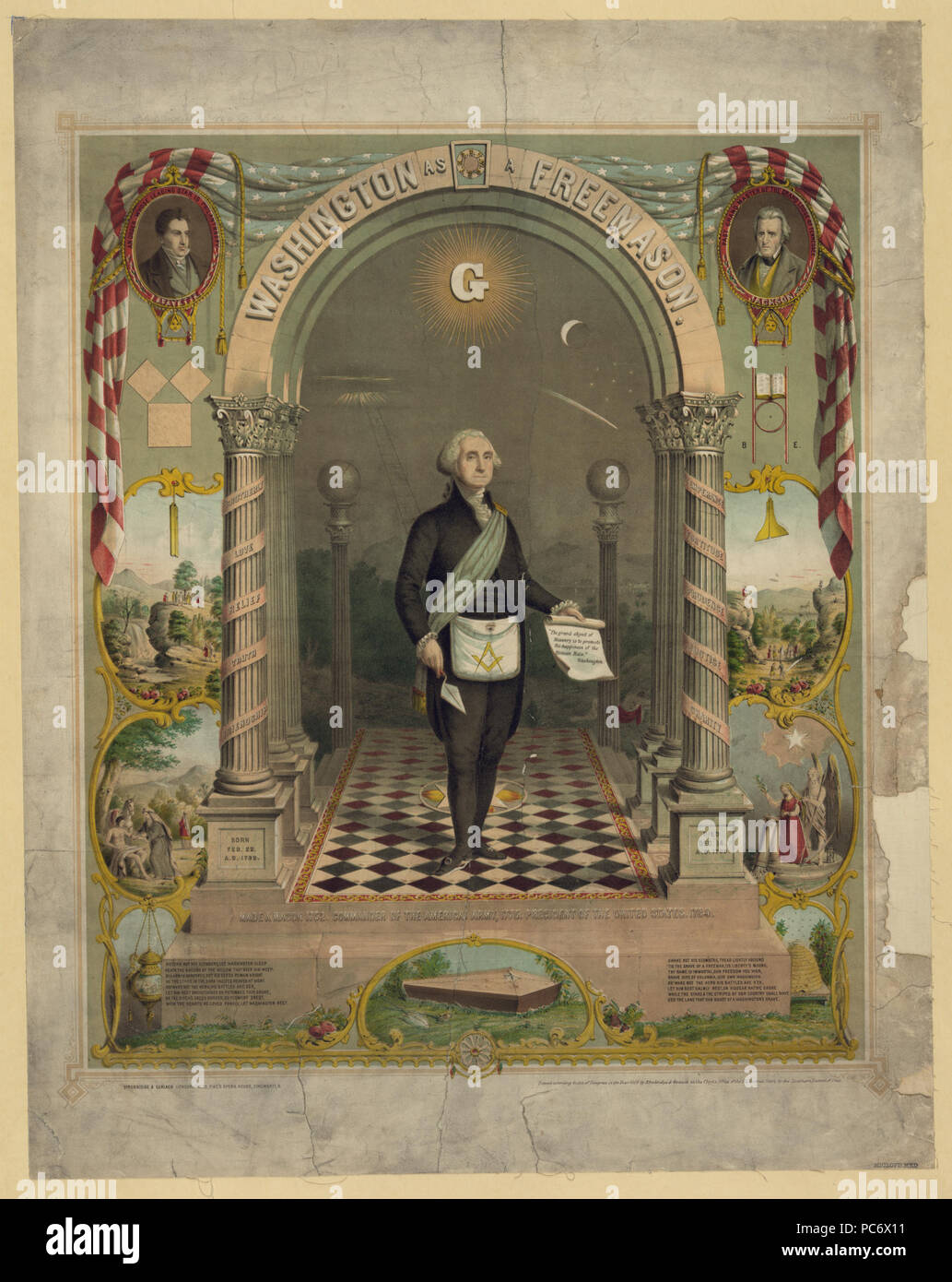 George washington freemason hi-res stock photography and images - Alamy