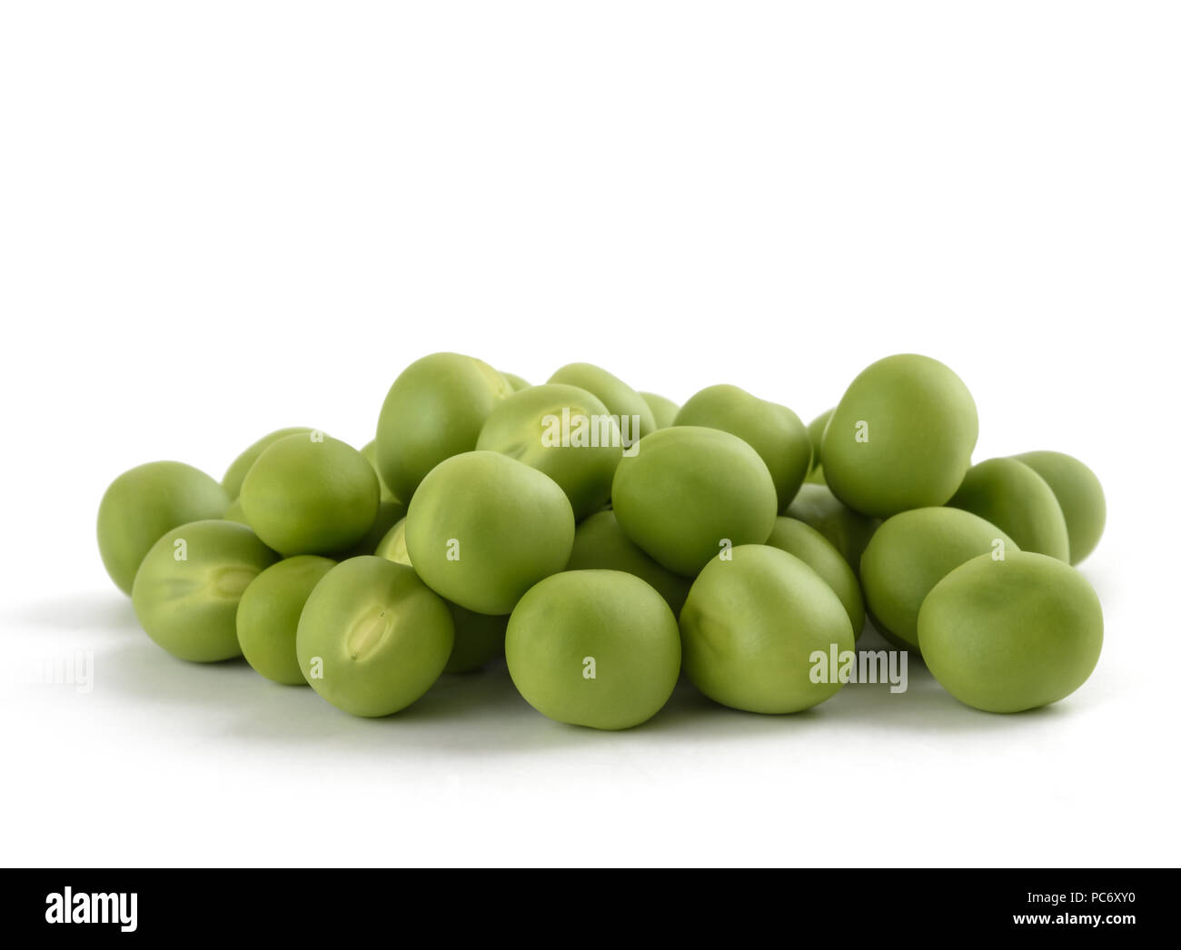 fresh green peas isolated on white background Stock Photo - Alamy