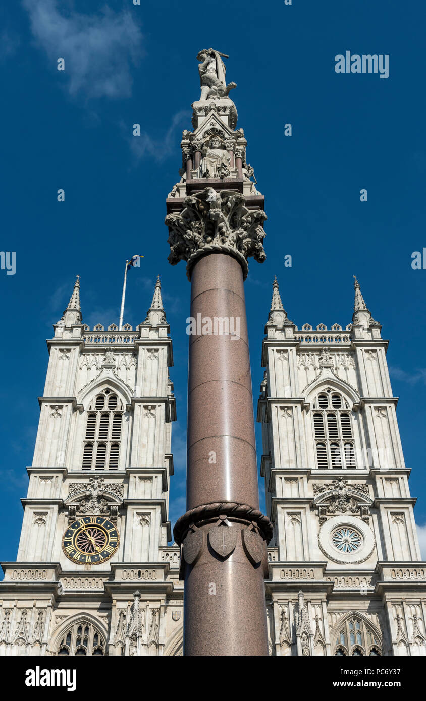 Crimean War and Indian Mutiny memorial column in front of Great West ...