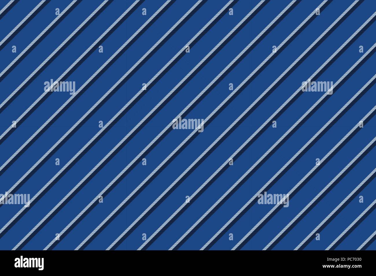 Blue striped background diagonal fabric texture. Vector illustration ...