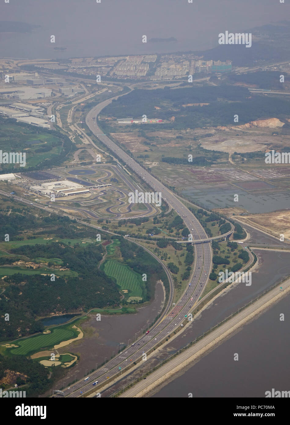 Aerial view of highway in Seoul, South Korea Stock Photo - Alamy