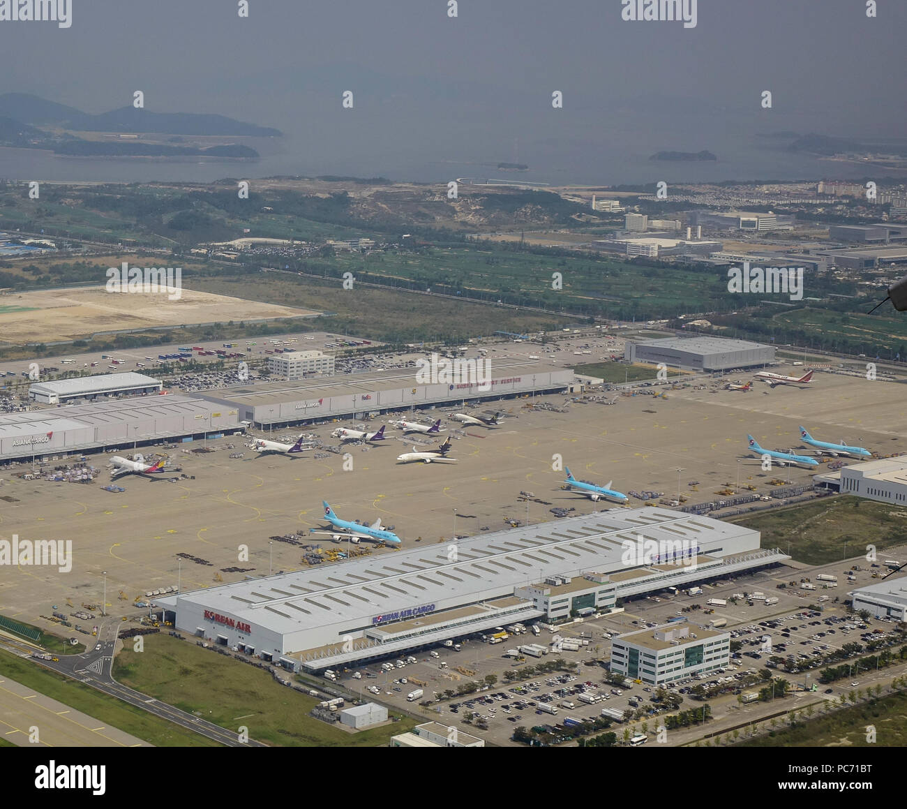 Jeju, South Korea - Sep 21, 2016. Aerial view of Jeju Airport (CJU ...